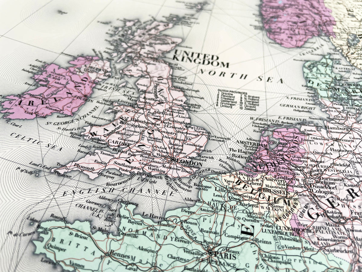 Antique Style Map of Europe – Mike Hall Maps & illustration