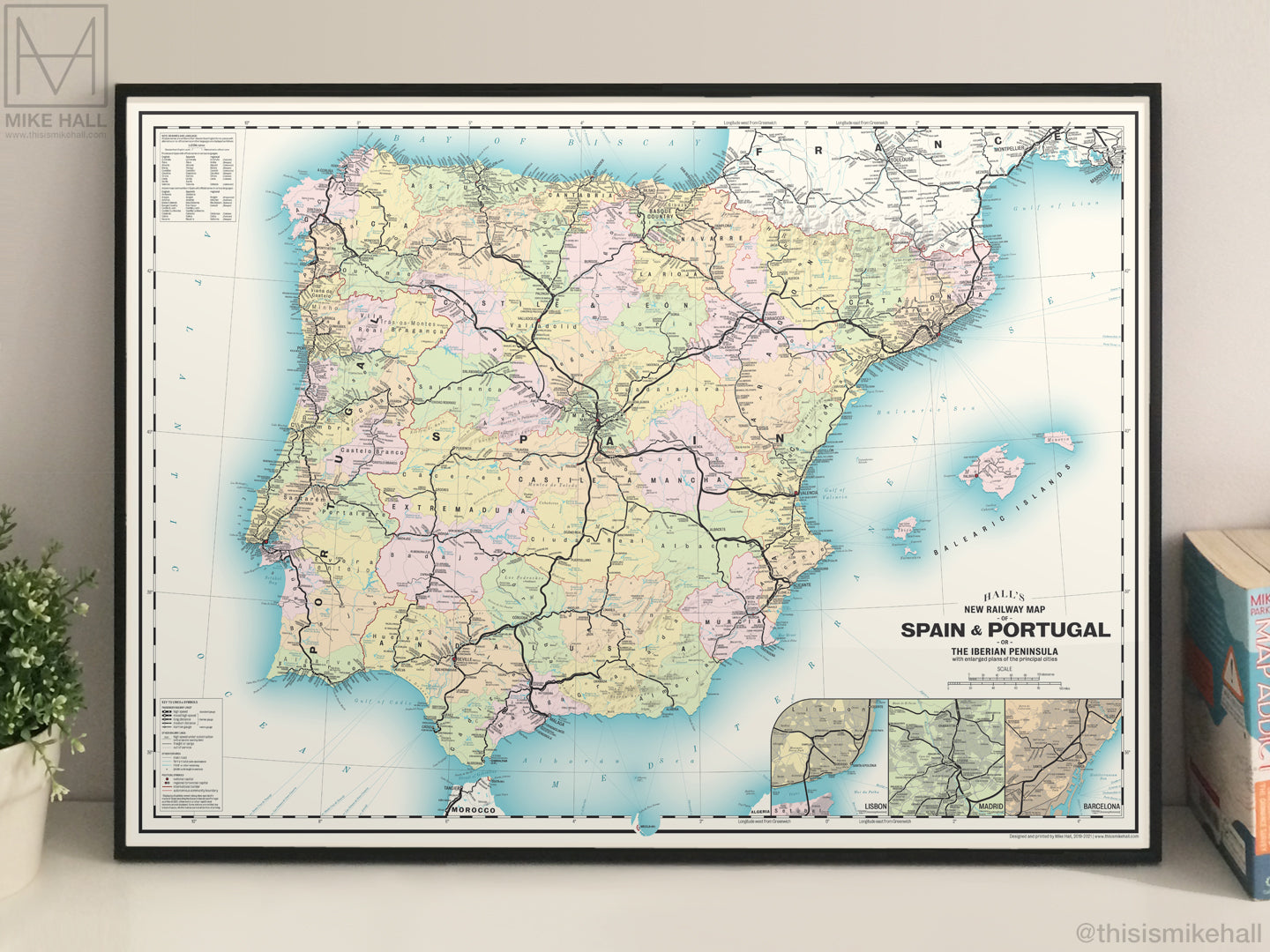 Realistic Map Of Spain